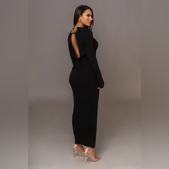 JLUXLABEL | Dresses | Jluxlabel Black Melissa Knit Maxi Dress | Poshmark